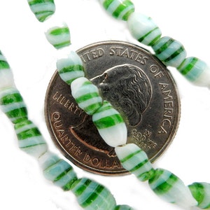 African Togo Green Glass Beads -- BY STRAND (S44B21-02) - Etsy
