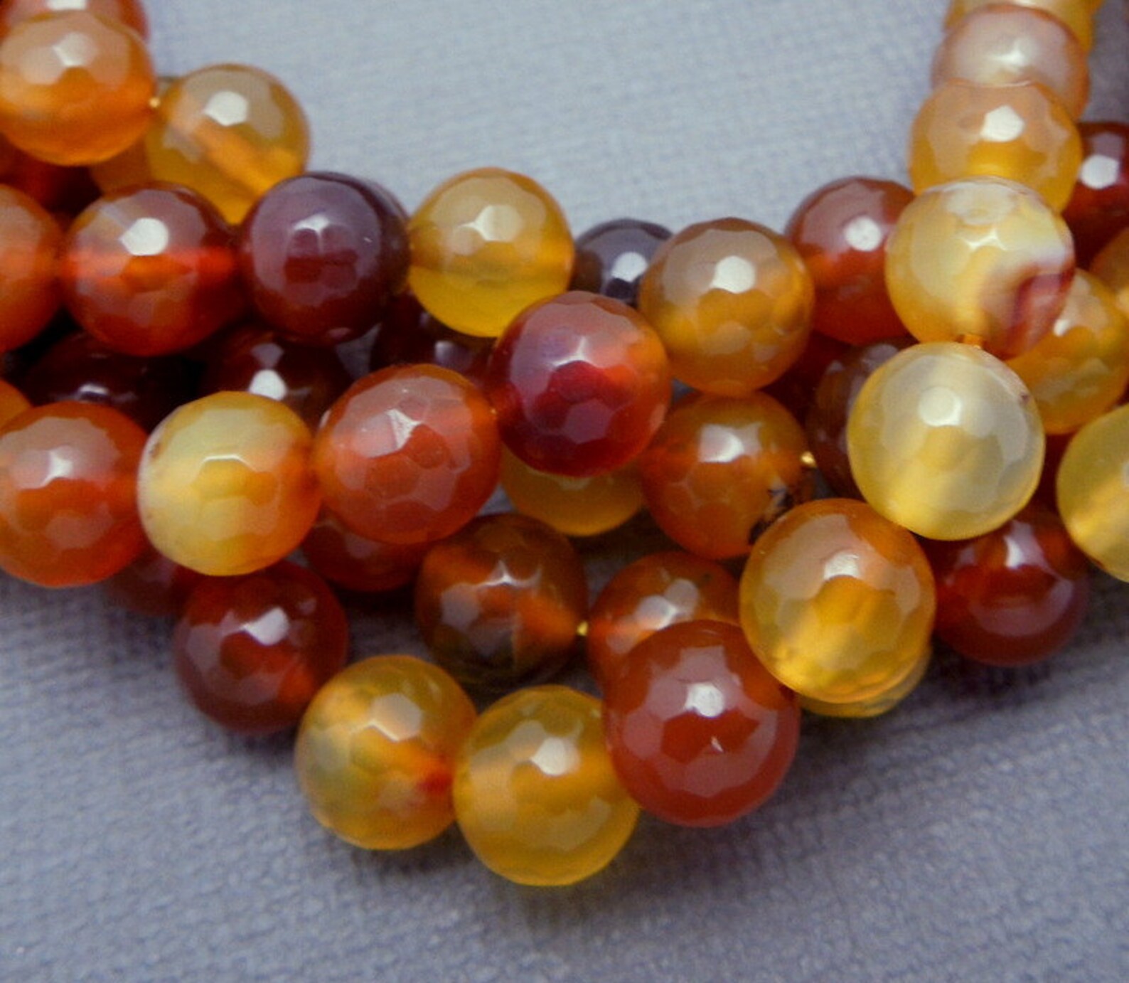 Round Faceted Brown Agate Beads 1 STRAND 8mm Brown Agate - Etsy