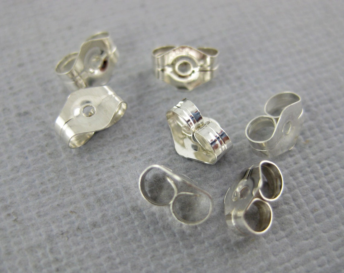 Sterling Silver Small Friction Ear Nuts- 10 PAIRS (S35-B1-16) - Etsy