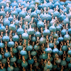 Turquoise Sterling Silver or Plated You Choose Wrapped Chain - Delicate ...