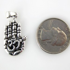 Hand of Buddha Charm- Sterling Silver Hand of Buddha With OM Symbol ...