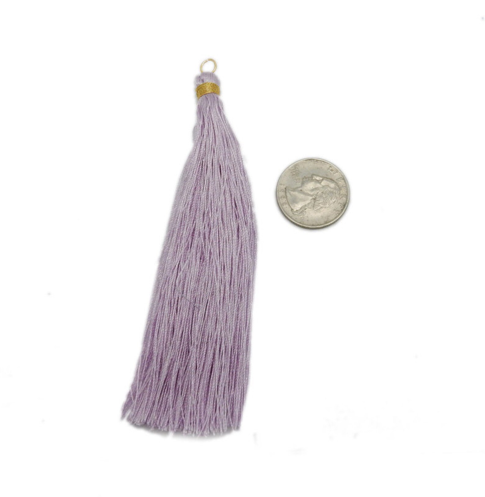 Purple Tassel Large Gold Toned String Tassel Pendant | Etsy