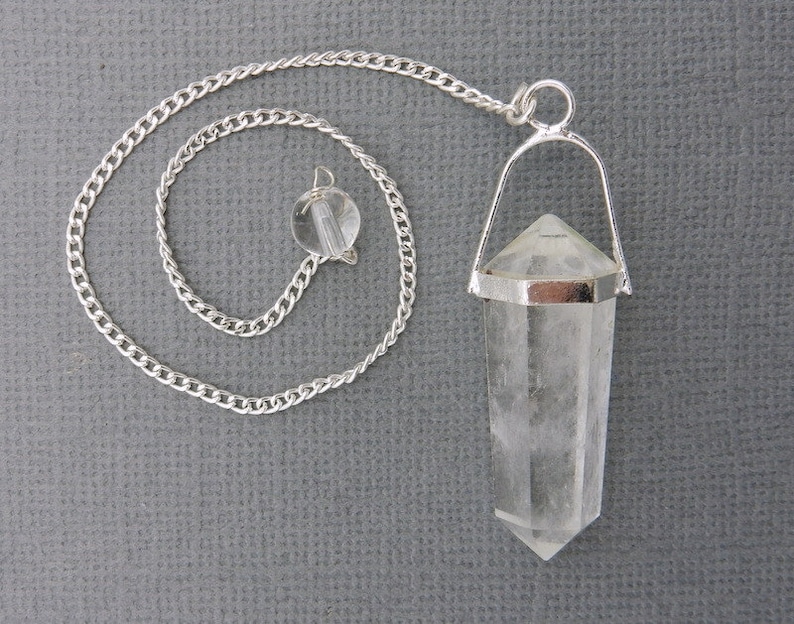 Crystal Quartz Point Pendulum Pendant Crystal Point Pendant - Etsy