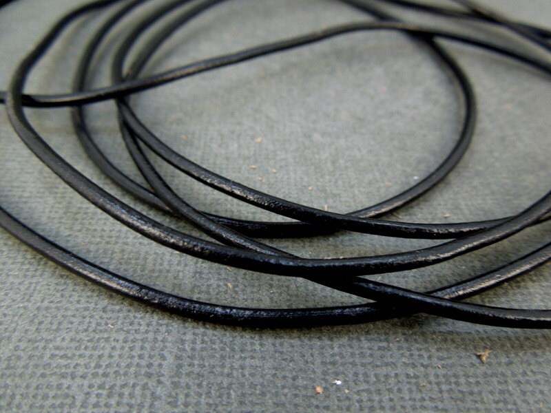 Leather Cord 1mm Round Black Leather Cord by the YARD | Etsy