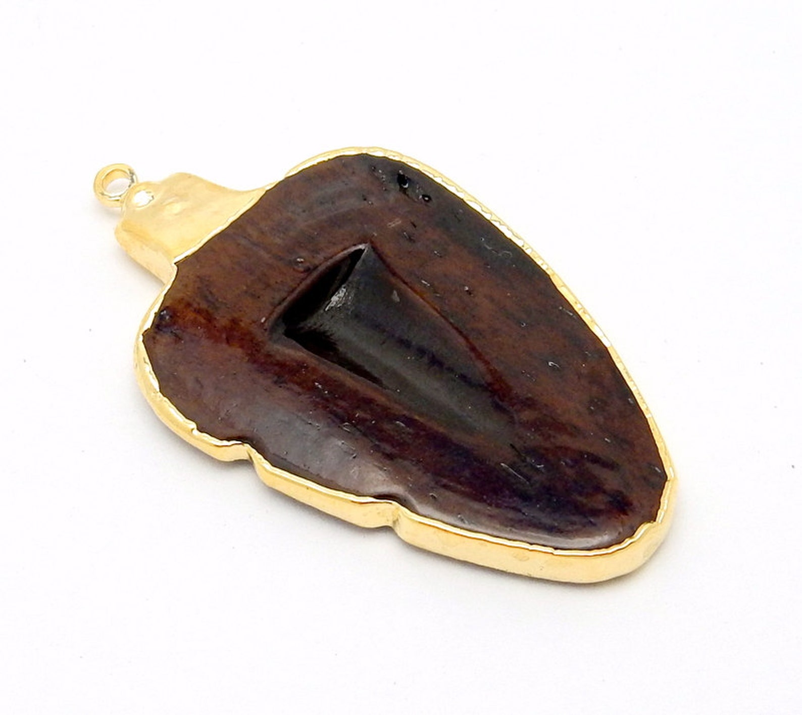 Arrowhead Pendant Arrow Head Pendant With Electroplated 24k - Etsy