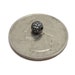 Tiny Rhinestone Sphere Bead/pendant - Oxidized Sterling Silver Pendant ...
