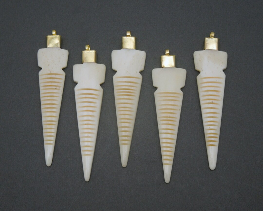 Bone Arrowhead With Brass Cap and Bail (S73B6-02) - Etsy