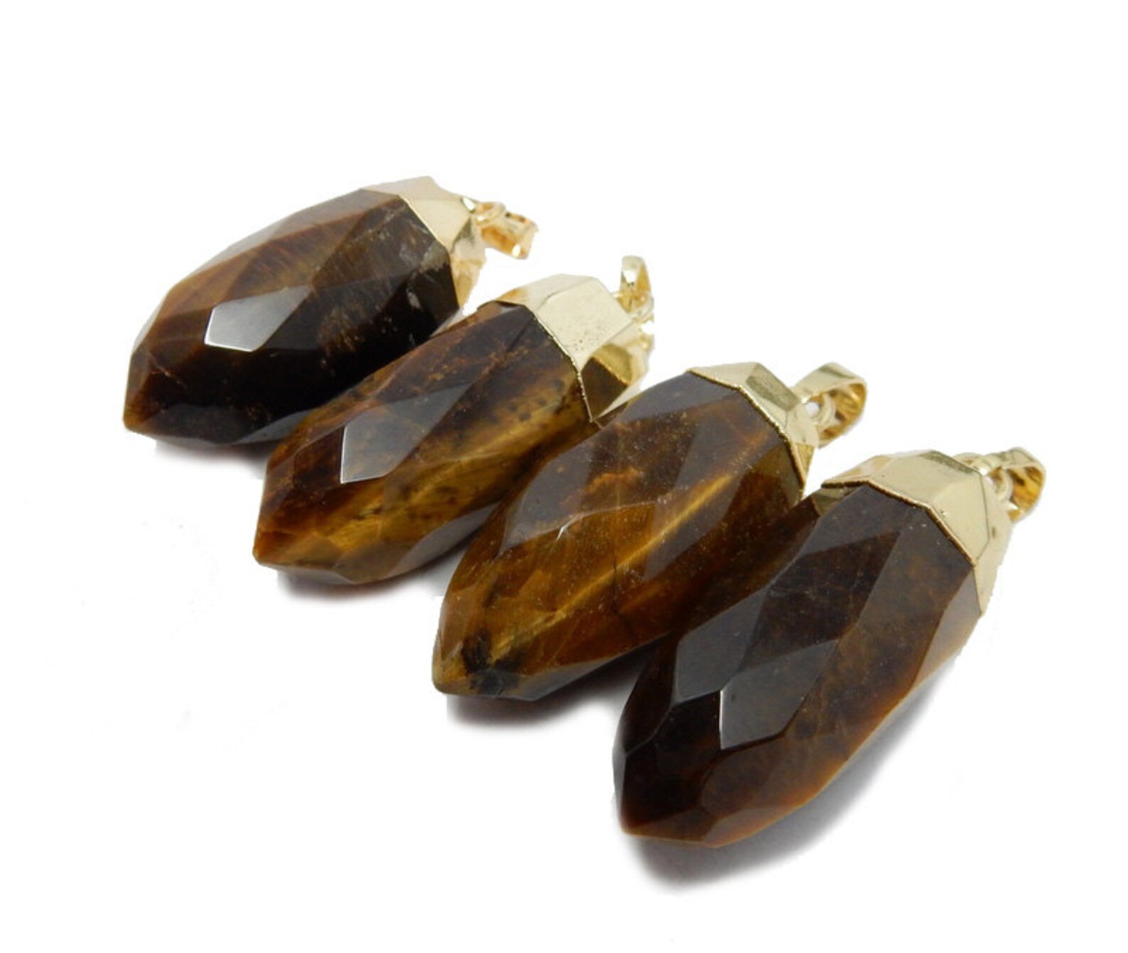 Fancy Tiger Eye Spike Pendant Large Spike Pendant With - Etsy