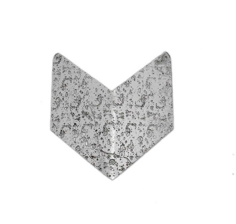 Chevron Connector - Large Chevron Double Bail Silver Toned Brass ...