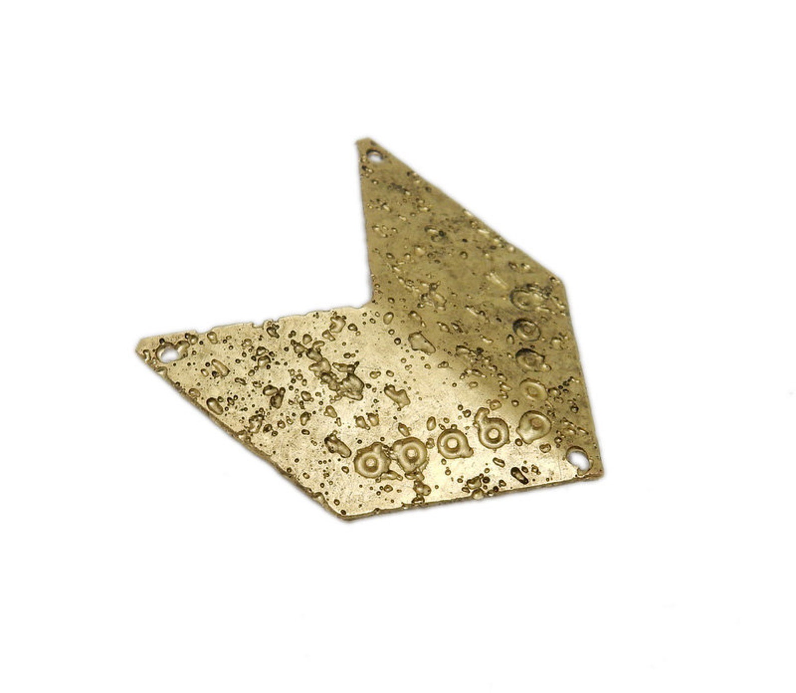 Chevron Connector Petite Chevron Triple Bail Brass Pendant - Etsy