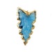 Blue Glass Arrowhead Pendant With Electroplated 24k Gold Edge (S99B5 ...
