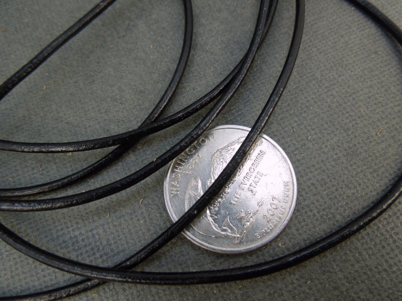 Leather Cord 1mm Round Black Leather Cord by the YARD | Etsy