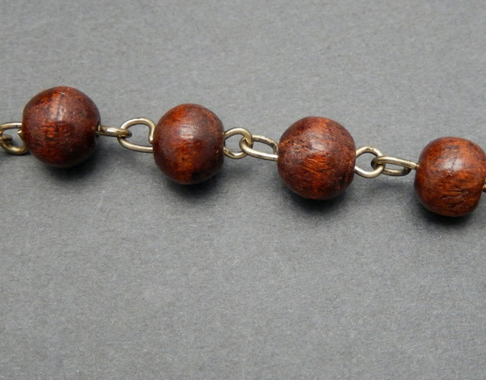 Brown Bone Chain Antique Gold Toned Wire Wrapped Brown Bone | Etsy