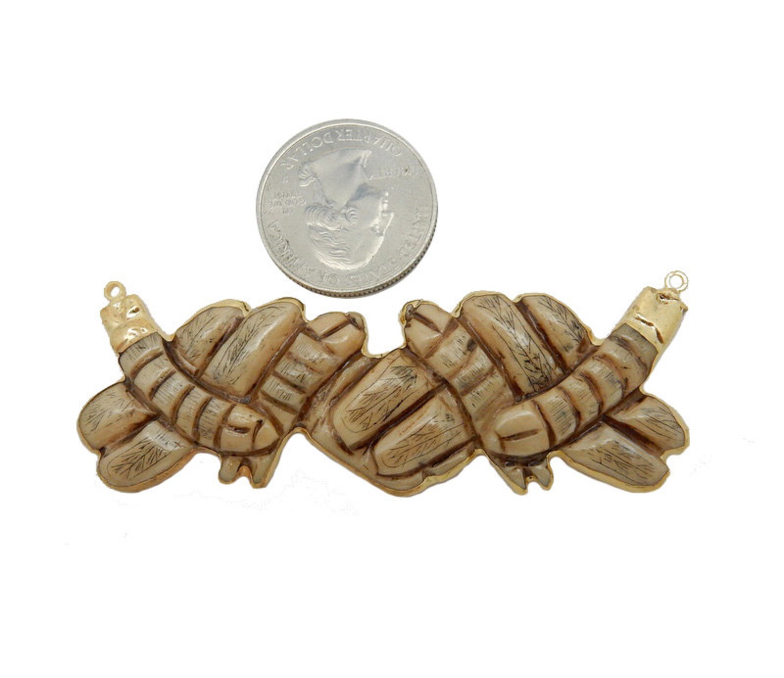 Dragonfly Connector JUMBO White Bone Dragonfly Double Bail - Etsy