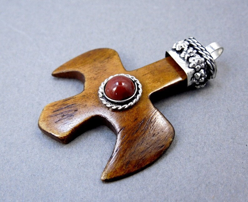 Tibetan Cross Pendant-- Wooden Dove Shaped Cross Pendant With Silver ...