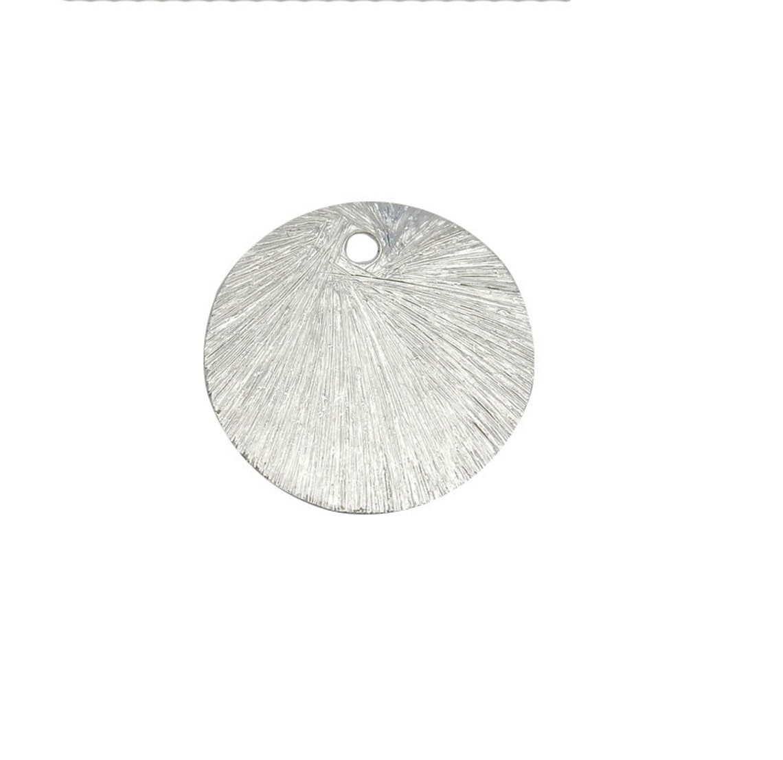 Round Disk Pendant sterling Silver Disk Pendant - Etsy