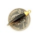 Petite Smokey Quartz Fancy Spike Pendant With 24k Gold Electroplated ...