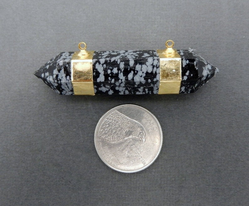 Snowflake Jasper Double Terminated Point Pendant Double - Etsy