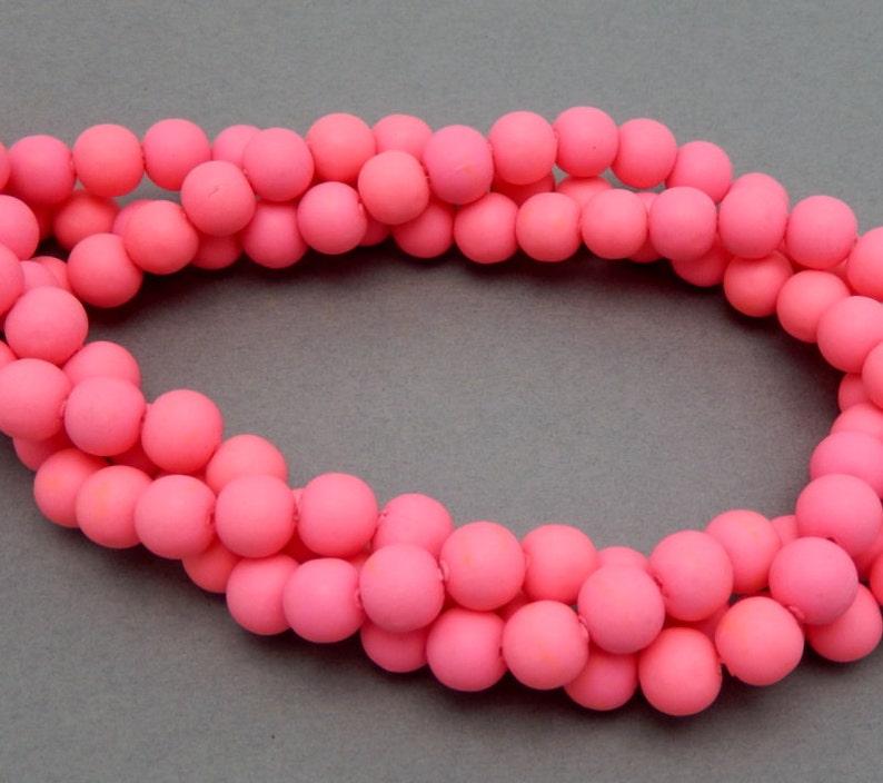 Neon Pink Colored Fimo Bead Strand 10mm Diameter 1 STRAND - Etsy