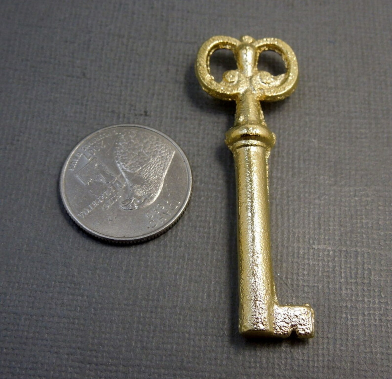 Key Pendant Antique Key Pendant With 24k Gold Electroplated - Etsy