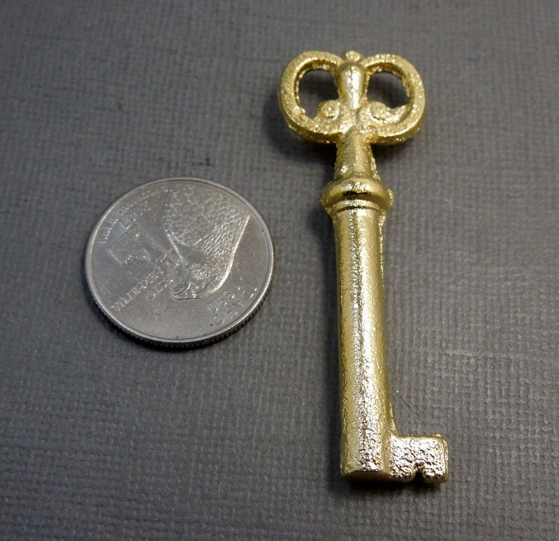 Key Pendant Antique Key Pendant With 24k Gold Electroplated - Etsy