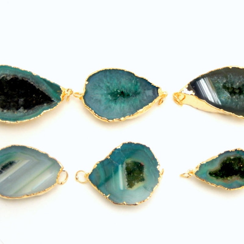Green Agate Slice - Etsy