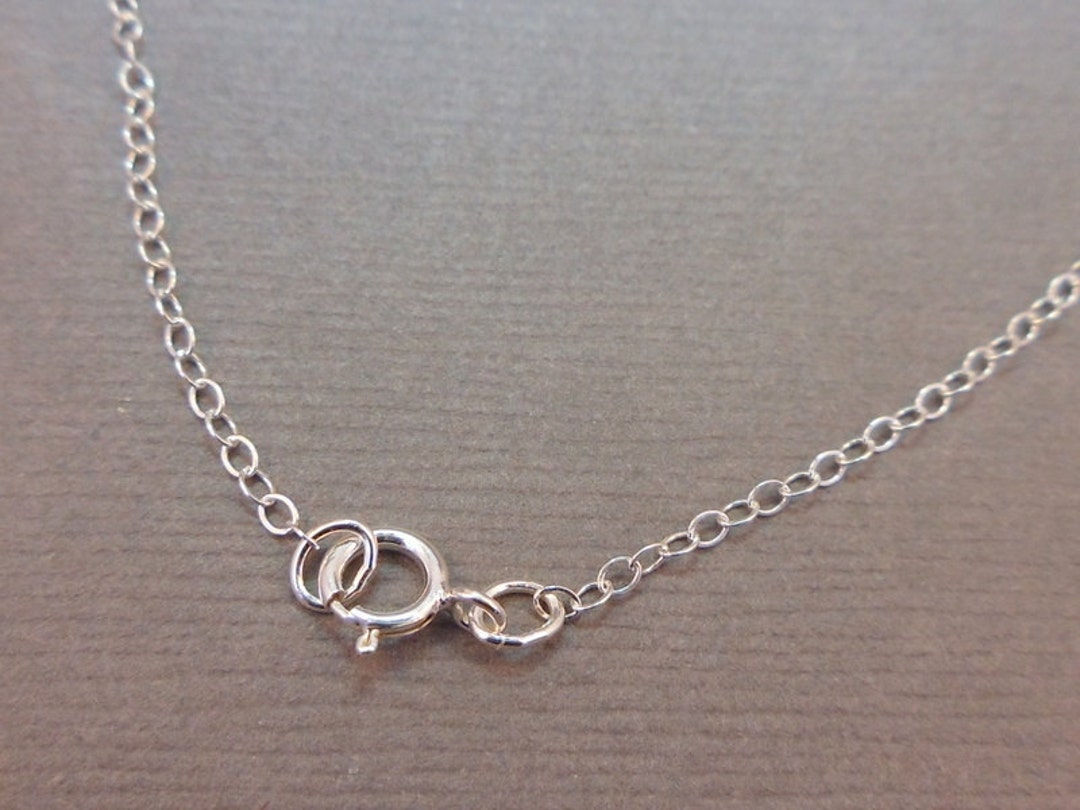 Sterling Silver Cable Chain Necklace Lot – 1.3mm, 16 Inch, Spring Clasp ...