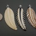 Bone Feather Pendant White Large Feather Pendant With Silver Plated Top ...