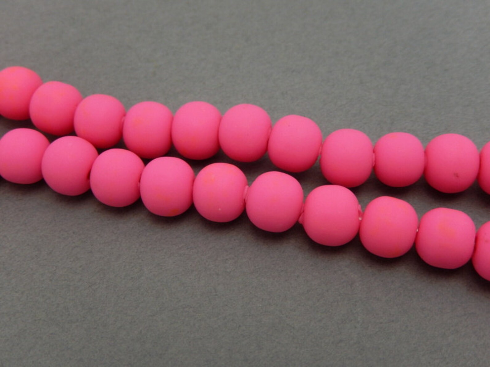 Fimo Beads Neon Pink Colored Fimo Bead Strand 1 STRAND S26B2-05 - Etsy