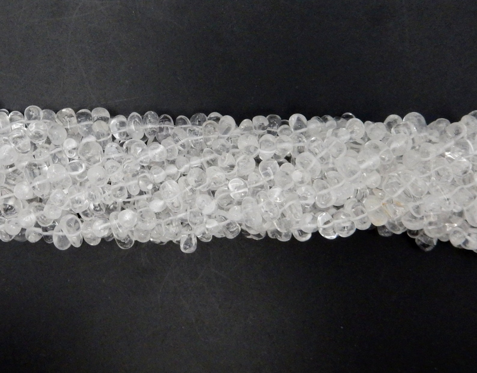 Clear Crystal Teardrop Beads ONE 1 STRAND of Beautiful | Etsy