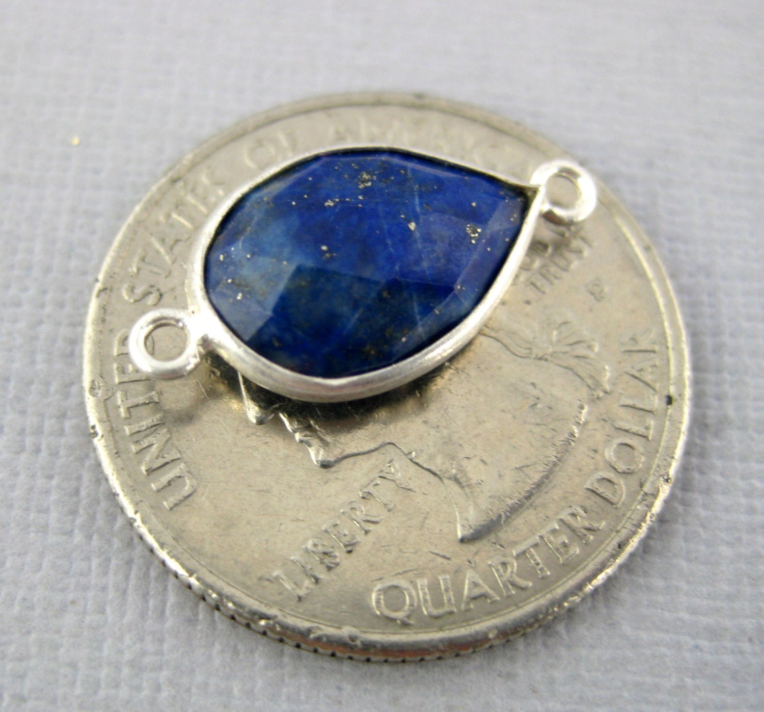 Dyed Ruby Teardrop Station Connector Pendant 9mm x 13mm | Etsy