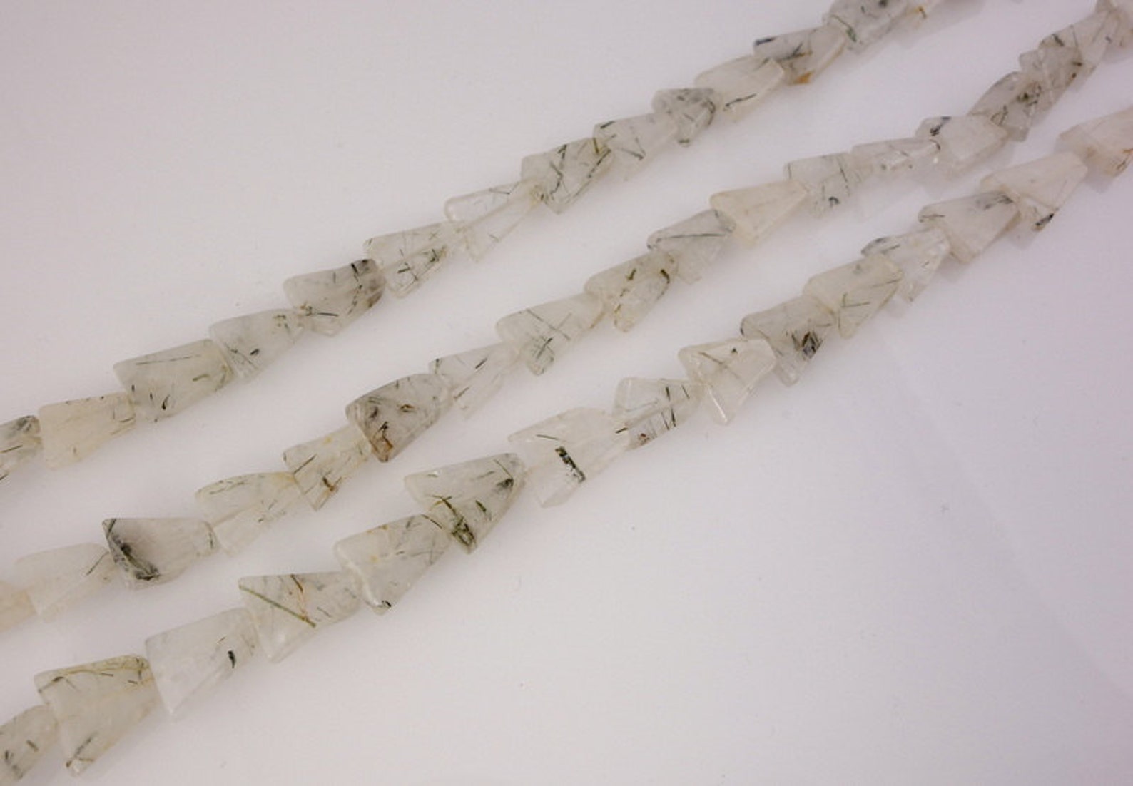 Rutilated Crystal Quartz Beads-- Green Rutilated Crystal Quartz Beads ...