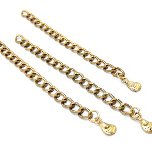 Extension Chain -- Antique Gold Toned 4.5 Inch Extention --- (S74B7-03 ...