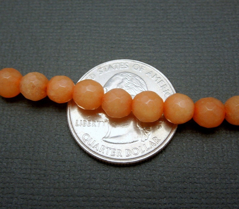 Round Coral Colored Quartz 6mm Beads 1 STRAND Quartz Round | Etsy