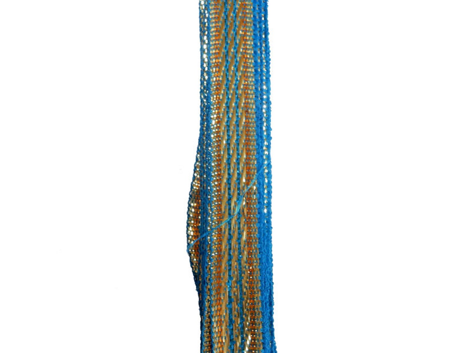 Sari Ribbon 27ft Teal Sari Ribbon With Gold Orange & Teal | Etsy