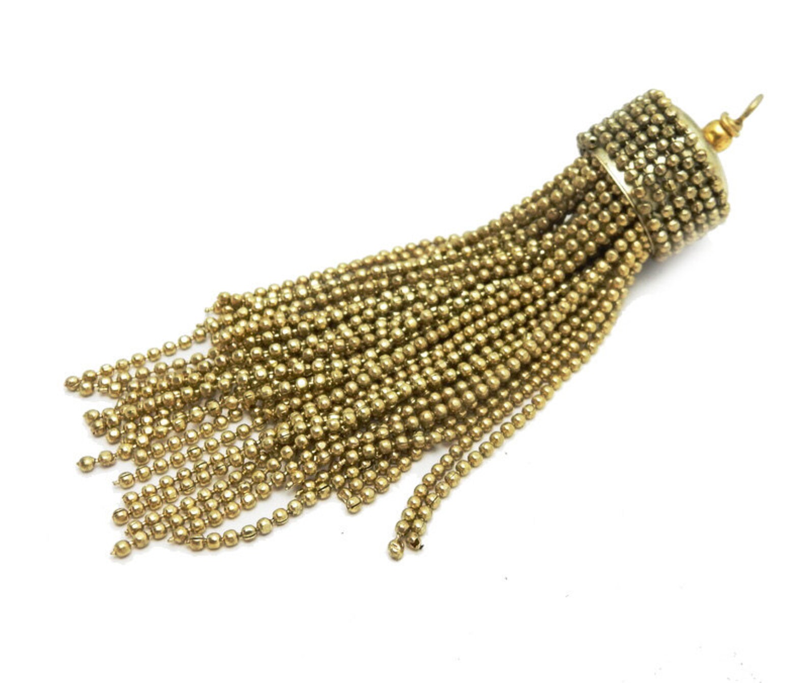 Tassel Gold Toned Brass Chain Tassle With Chain Cap and Wire - Etsy