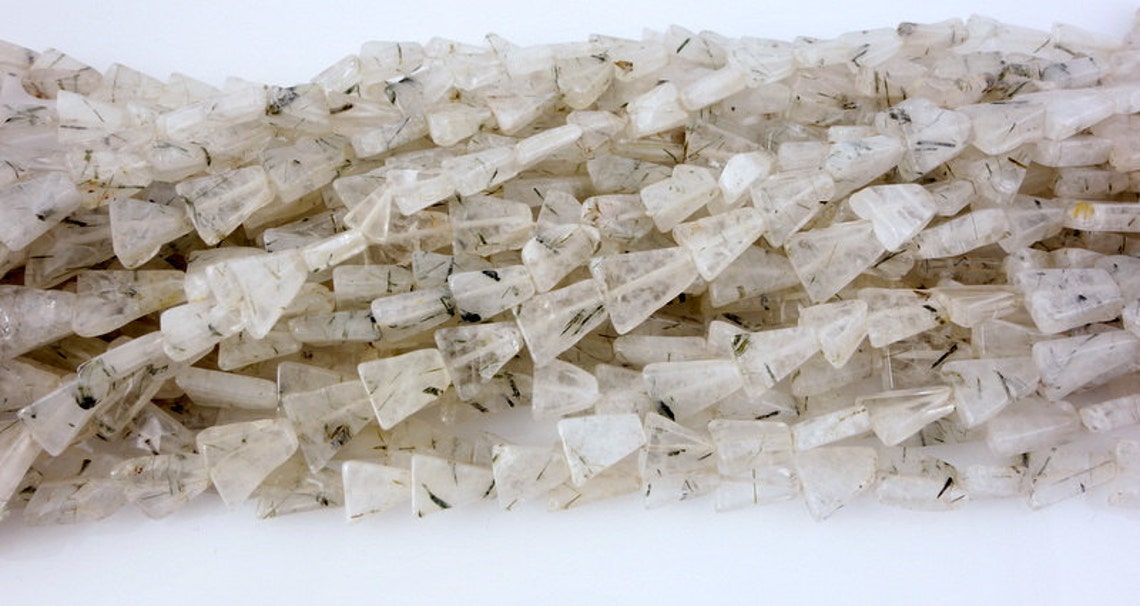 Rutilated Crystal Quartz Beads-- Green Rutilated Crystal Quartz Beads ...