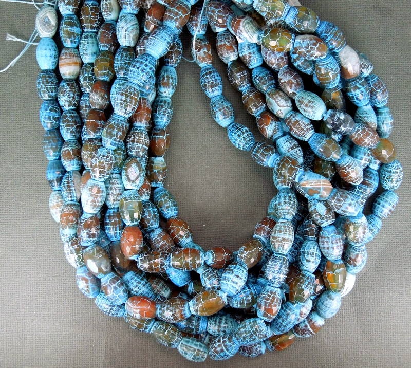 Blue Fire Agate Beads 15 FULL Strand Fire Agate Beads | Etsy