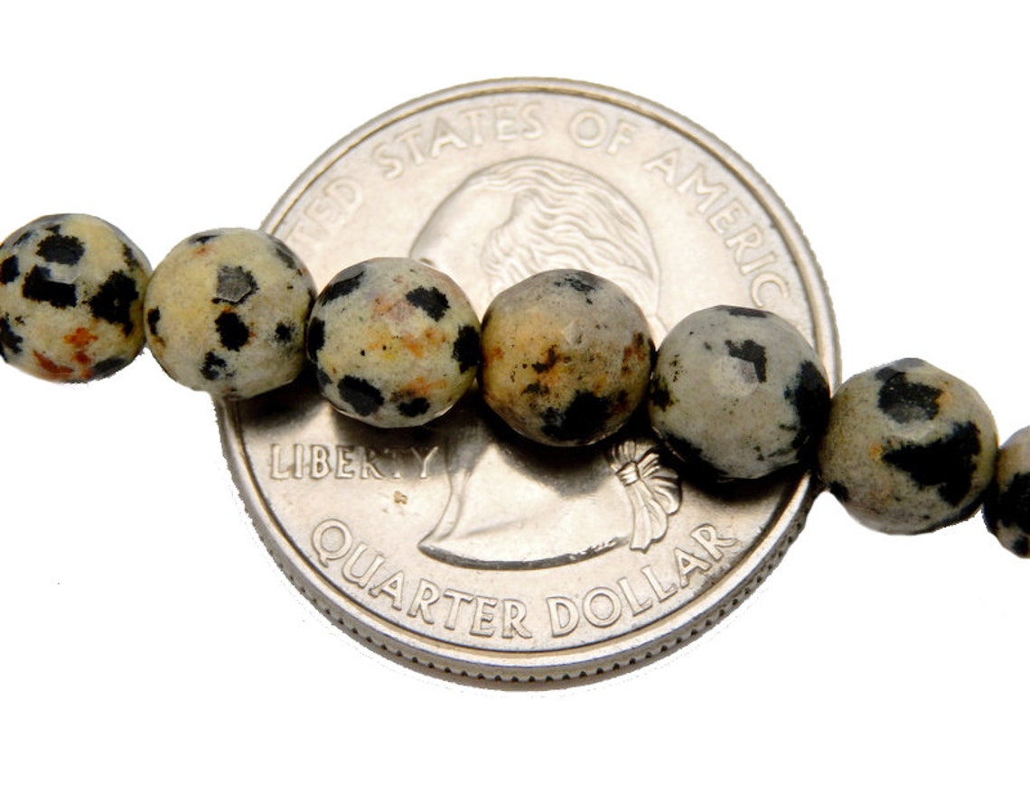 Dalmatian Jasper Beads Jasper 6mm Round Beads ONE STRAND - Etsy