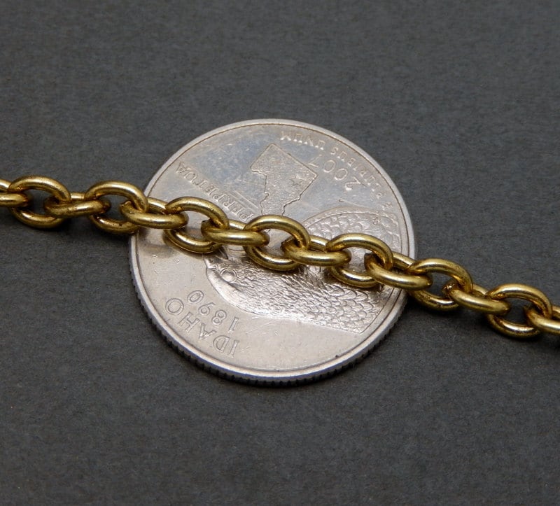 Cable Chain Antique Gold Toned Link Wire Cable Chain - Etsy