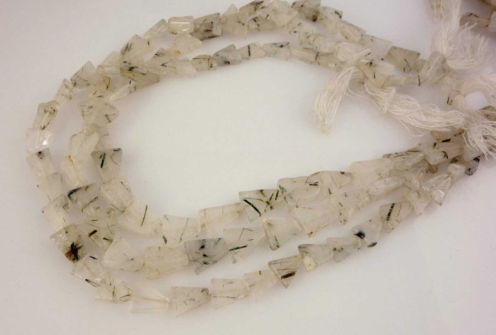 Rutilated Crystal Quartz Beads-- Green Rutilated Crystal Quartz Beads ...