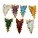Blue Glass Arrowhead Pendant With Electroplated 24k Gold Edge (S99B5 ...