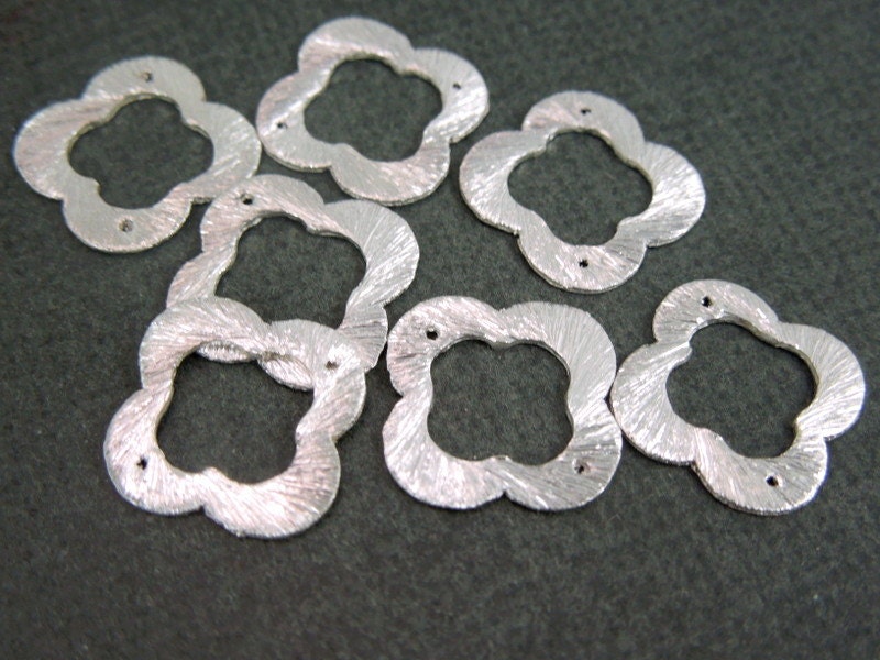 Sterling Silver Clover Connectors Silver Clover Connectors | Etsy