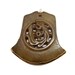 Dark Brown Jade Shield Pendant With Intricate Carved Center Design ...