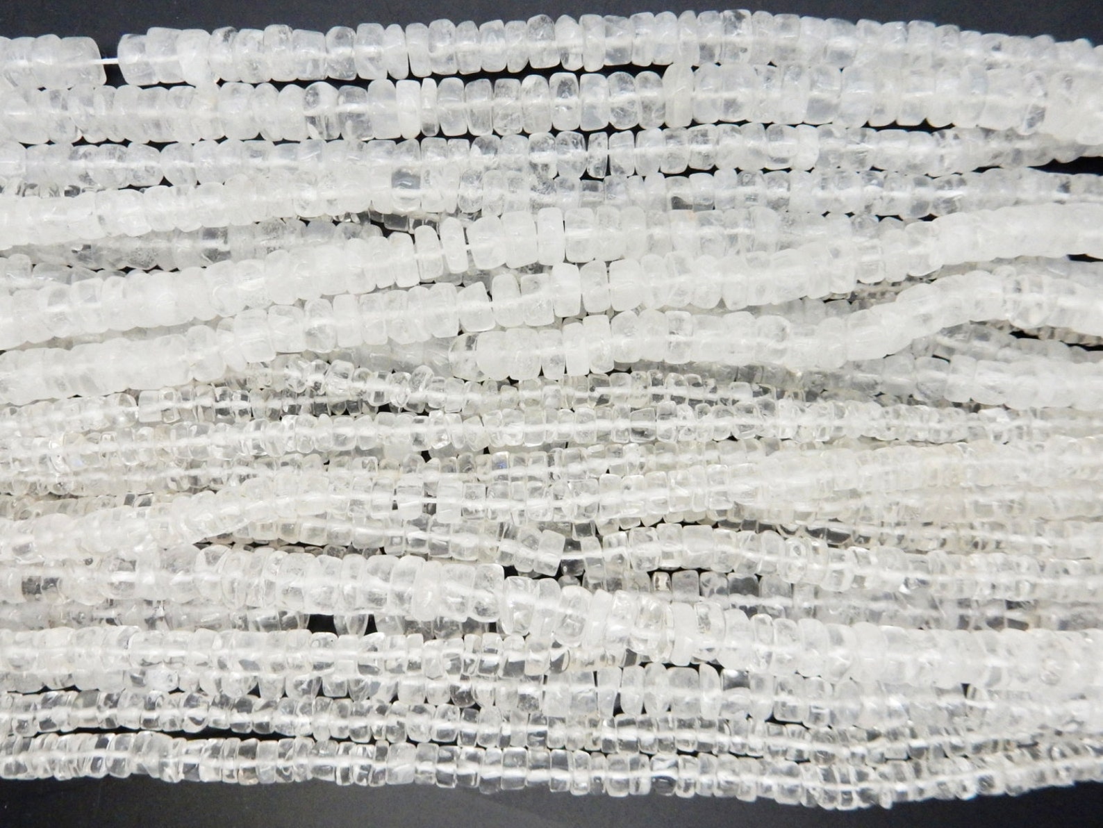 Crystal Quartz Disk Beadsgorgeous Clear Beads ONE 1 - Etsy