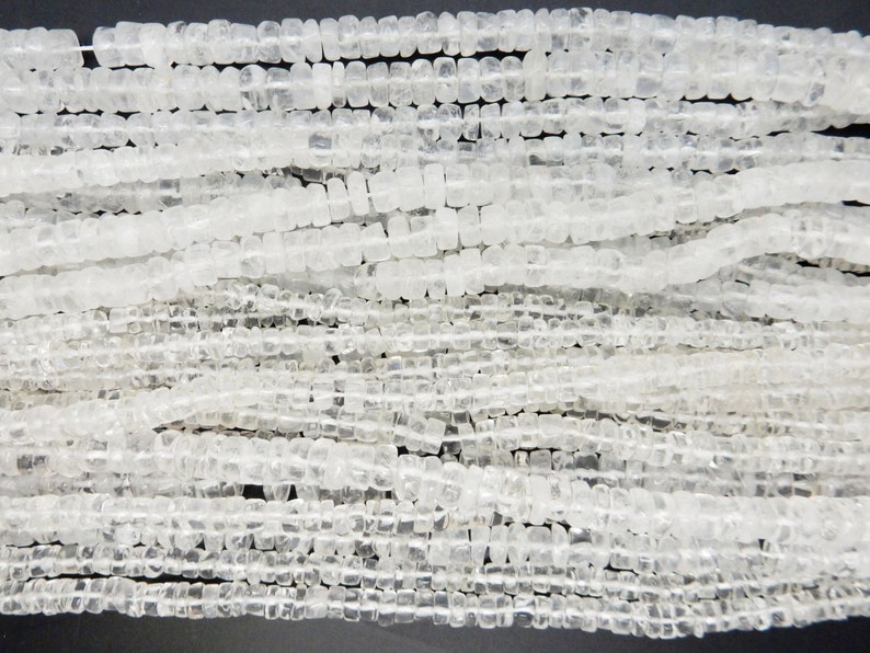 Crystal Quartz Disk Beads FIVE 5 STRANDS of Gorgeous Clear - Etsy