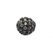 Tiny Rhinestone Sphere Bead/pendant - Oxidized Sterling Silver Pendant ...