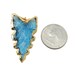 Blue Glass Arrowhead Pendant With Electroplated 24k Gold Edge (S99B5 ...