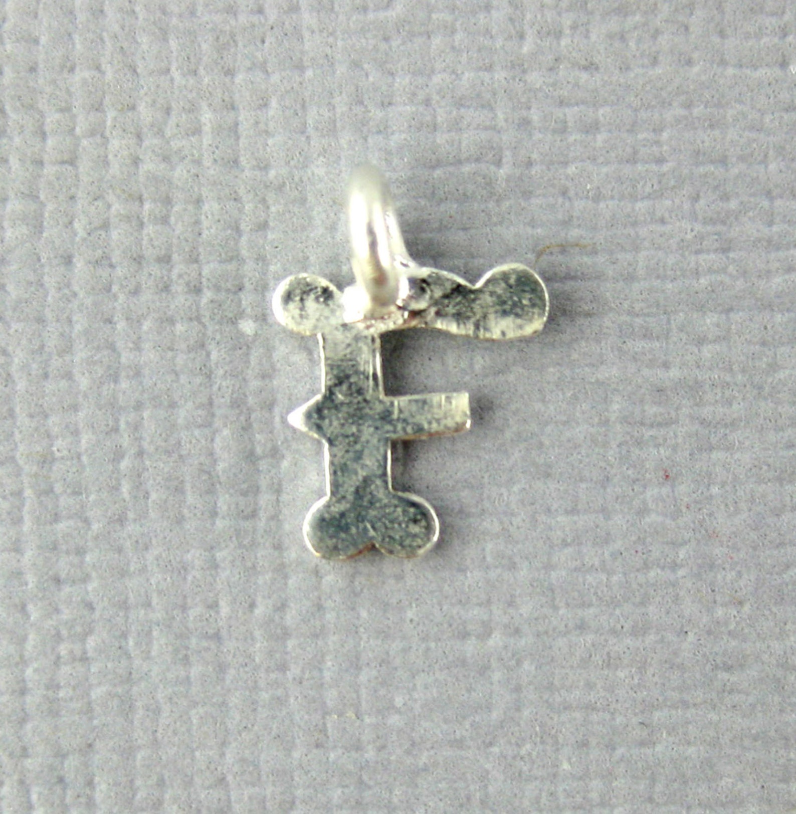 Silver Personalized Initial Letter Charm-- Sterling Silver "f" Pendant ...