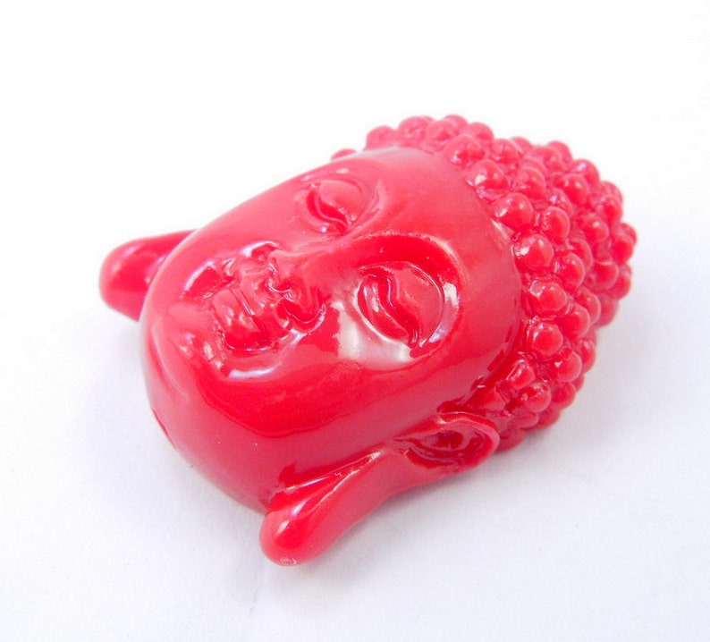5pcs Buddha Buddah Bead RED Budhha Head Bead 5 BEADS | Etsy